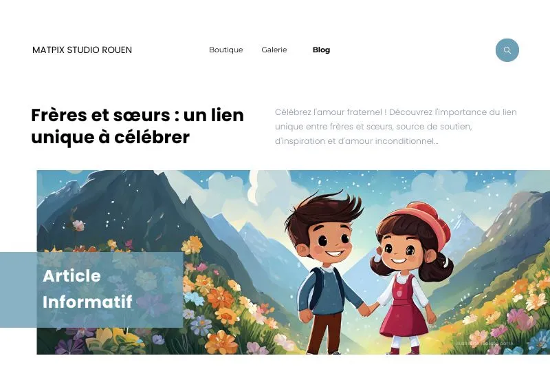 Frères et sœurs : un lien unique à célébrer - MATPIX Studio
